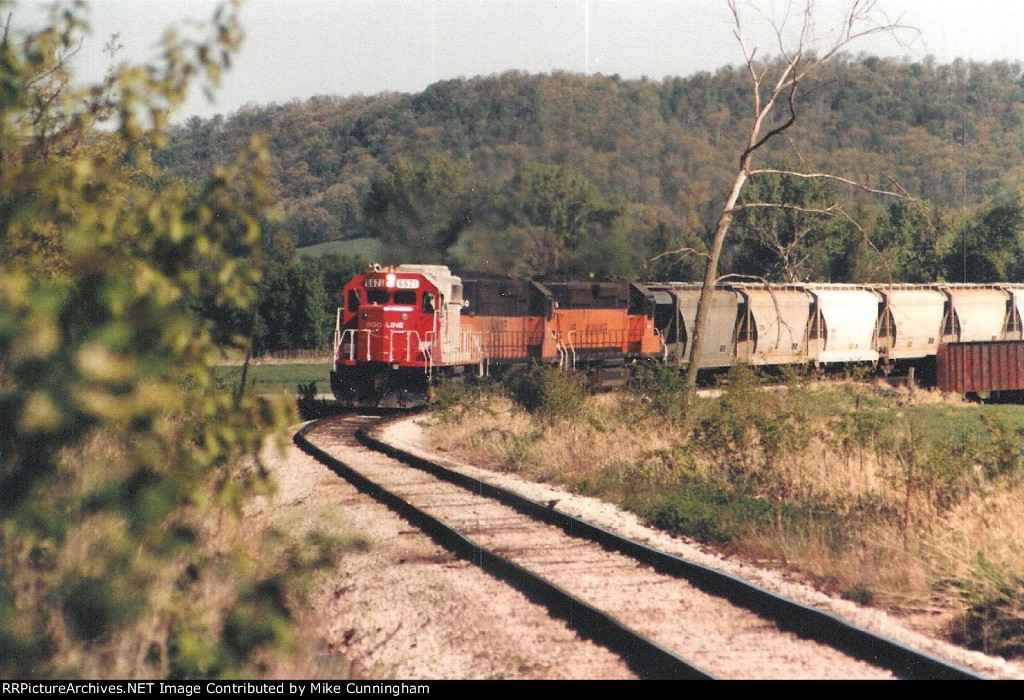 During South of La Crescent, Mn